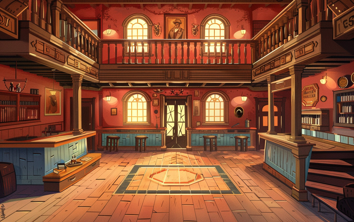 Wild West Saloon Cartoon Backdrops Series 7 - 200+ Background 2D ...