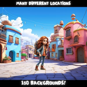 150 High-res Cartoon Backgrounds, 5K Cartoon Backdrops for Animators ...