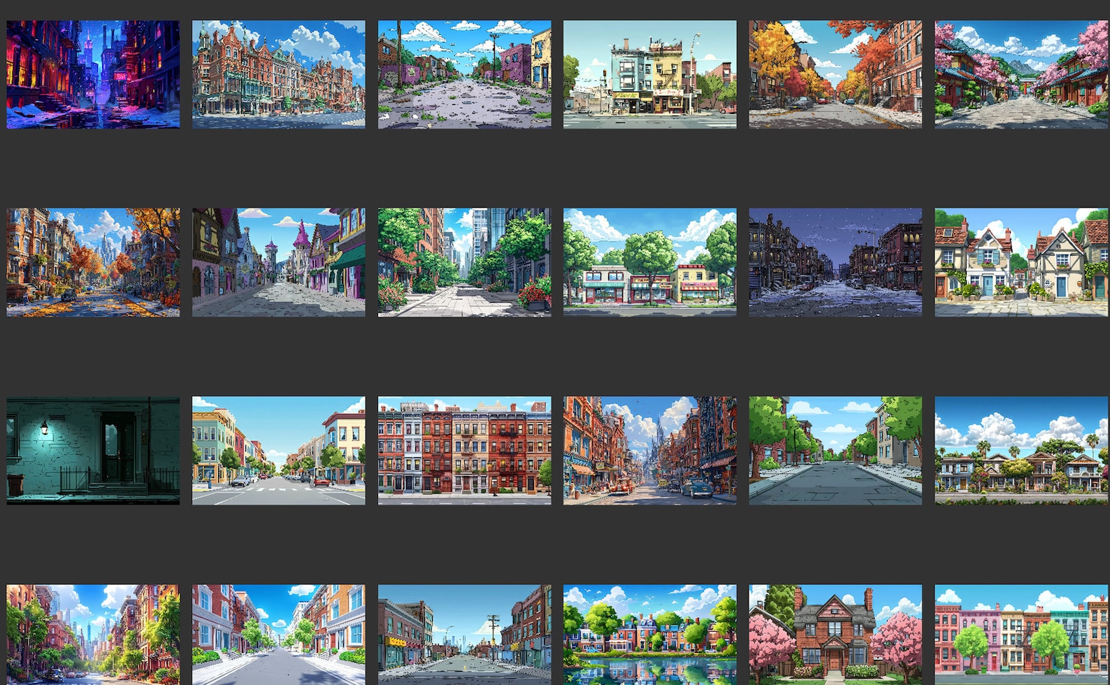 Urban Cartoon Backgrounds Bundle, City Background, 400 Cartoon Backdrops, Animators 5k Character ...
