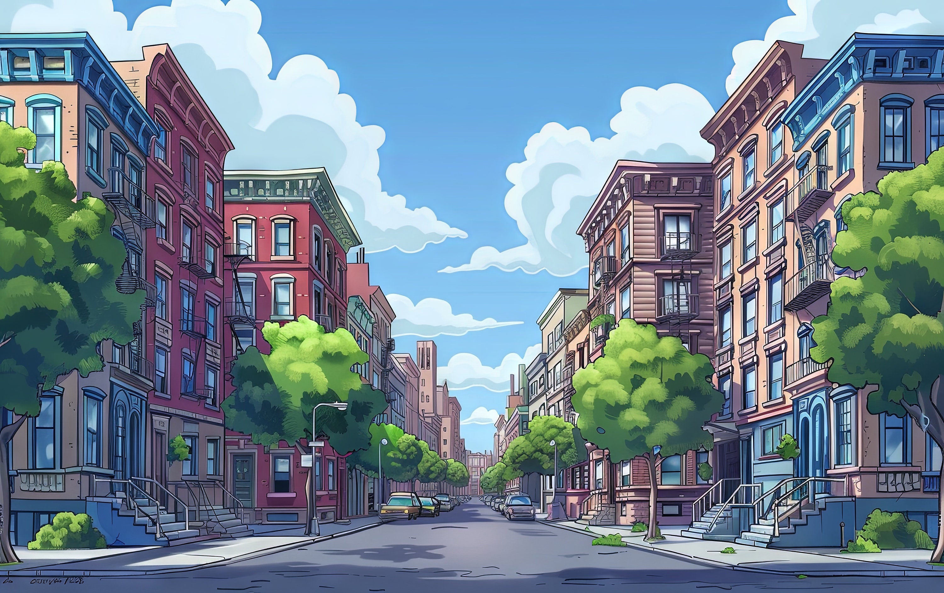 Urban Cartoon Backgrounds Bundle, City Background, 400 Cartoon ...