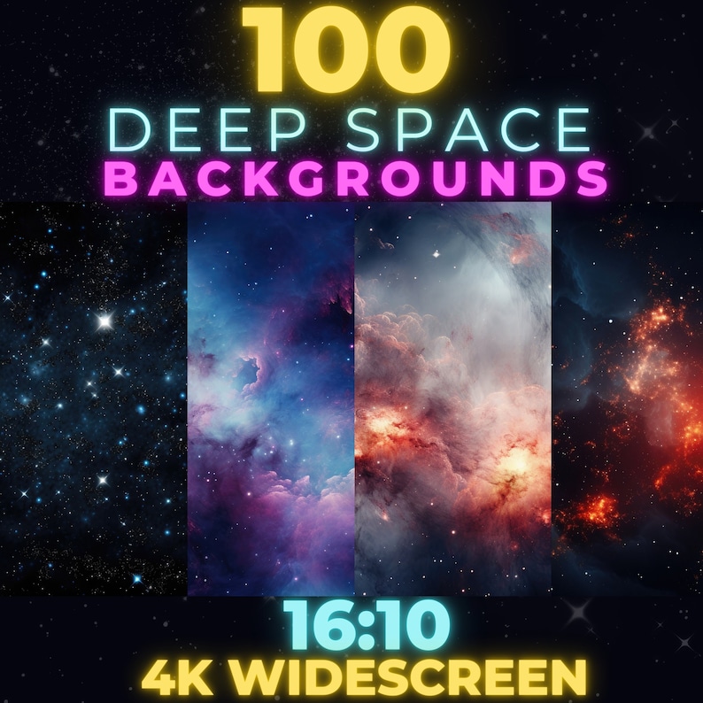 100 Space Backgrounds Pack | 4K 16:10 Backdrops for Websites and ...
