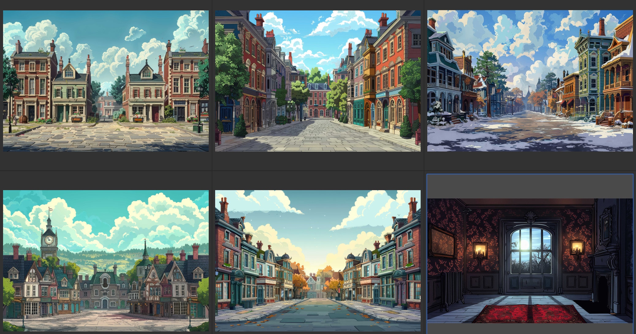 Victorian Era Cartoon Backdrops Series 8 19th Century Brtitain England ...