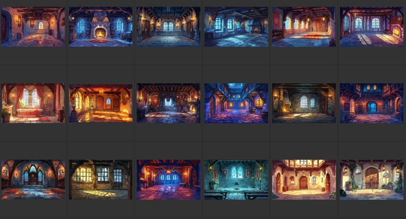 Medieval Era Cartoon Backdrops Series 9 Knights Kings Backdrops | 2D ...