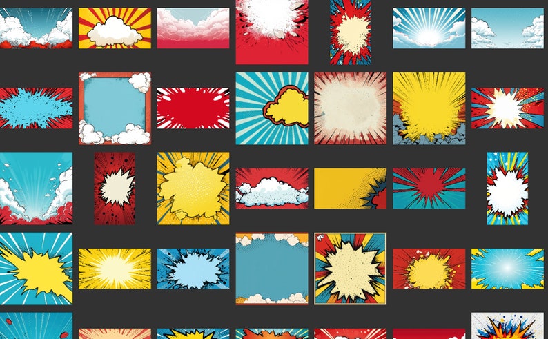 Comic Book Text Backdrops, Graphic Novel Style Background, Ideal for ...