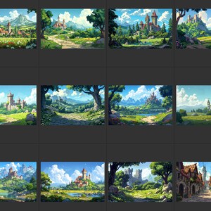 Medieval Cartoon Backgrounds, 2D Knight & King Backdrops, Character ...