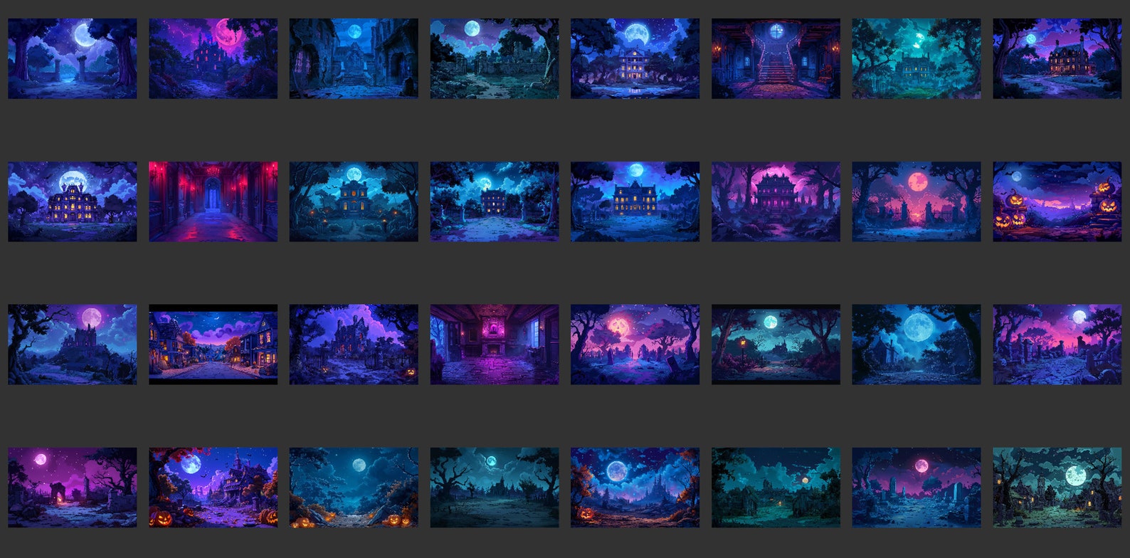 200 Cartoon Backdrops Series 3 Haunted Mystical + Supernatural | 2D ...