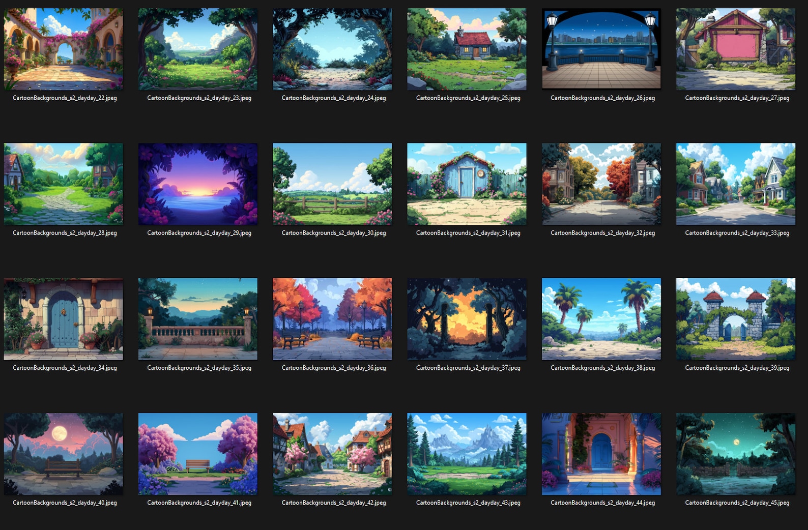 100 Cartoon Backgrounds, 5K, High-resolution Backdrops, Animator Images ...