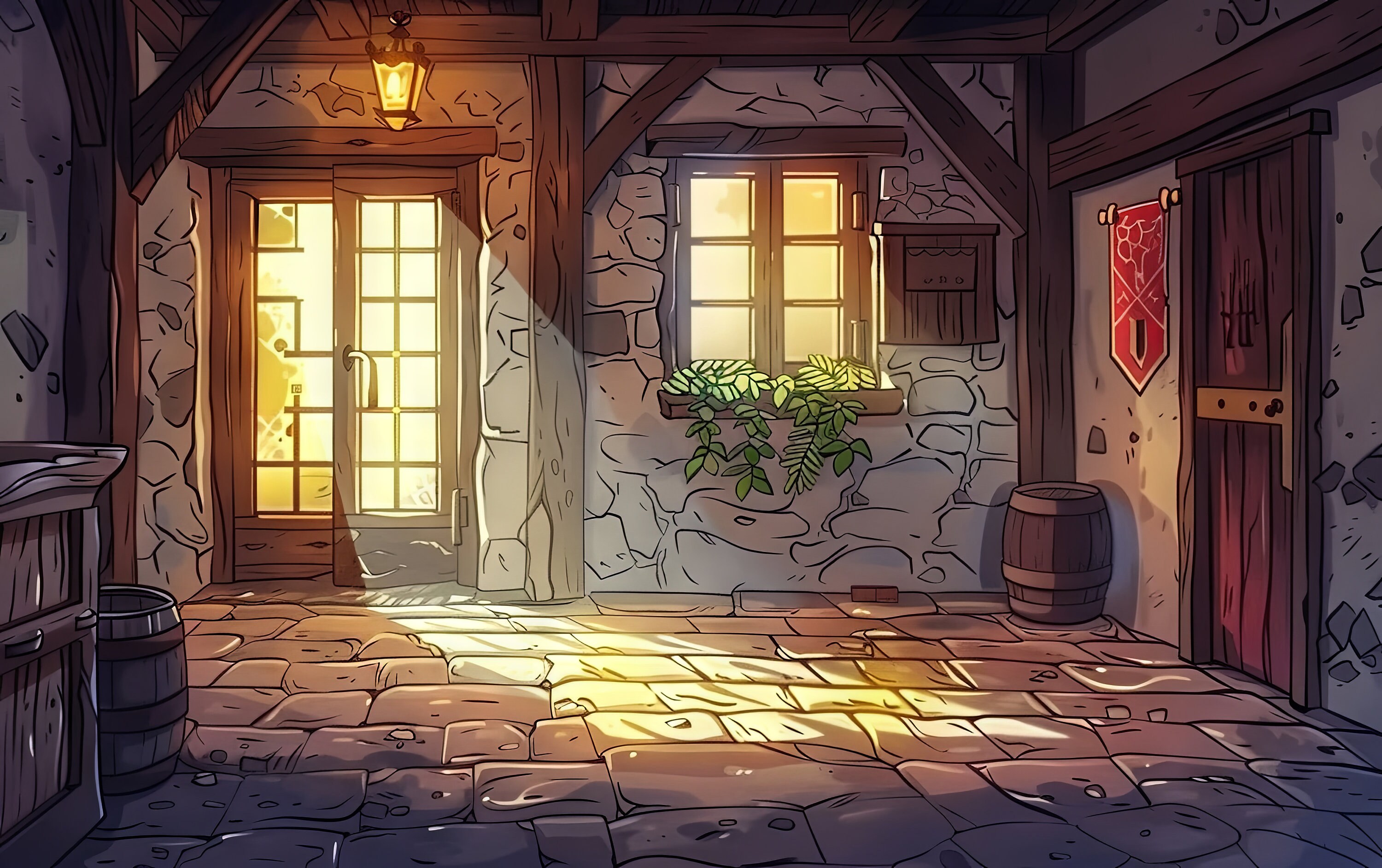 Medieval Cartoon Backgrounds, 2D Knight & King Backdrops, Character ...