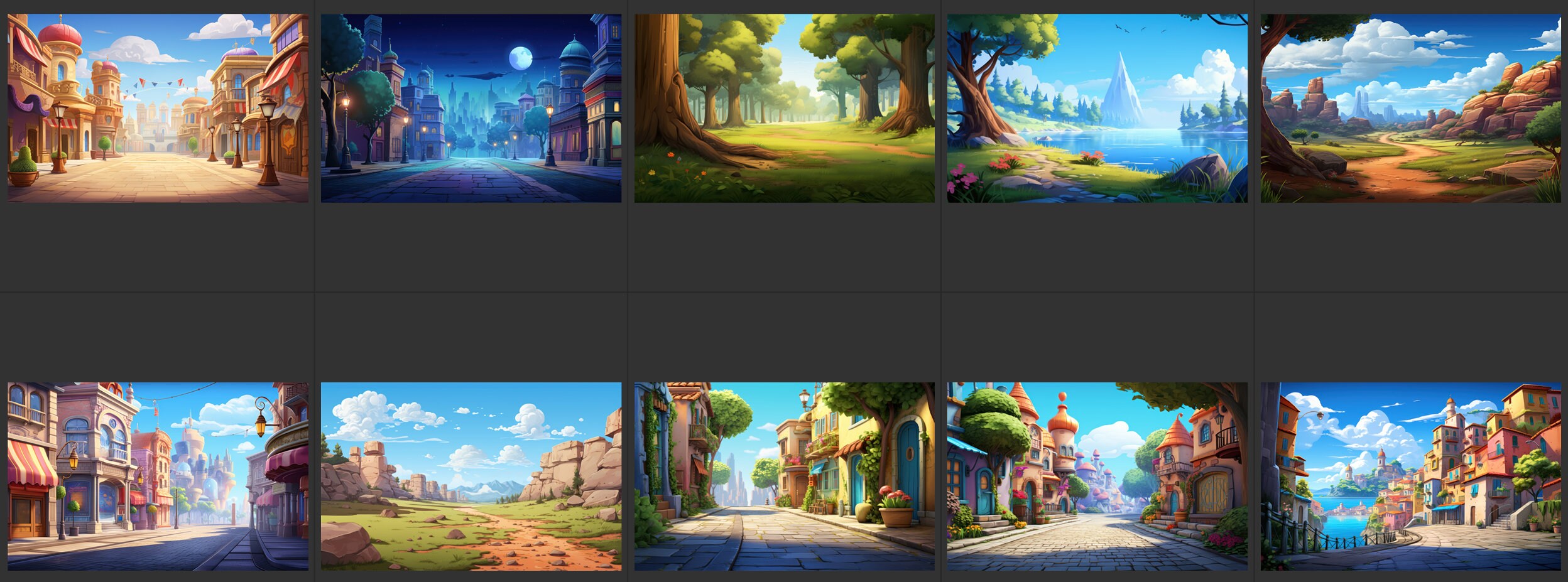 150 High-res Cartoon Backgrounds, 5K Cartoon Backdrops for Animators ...