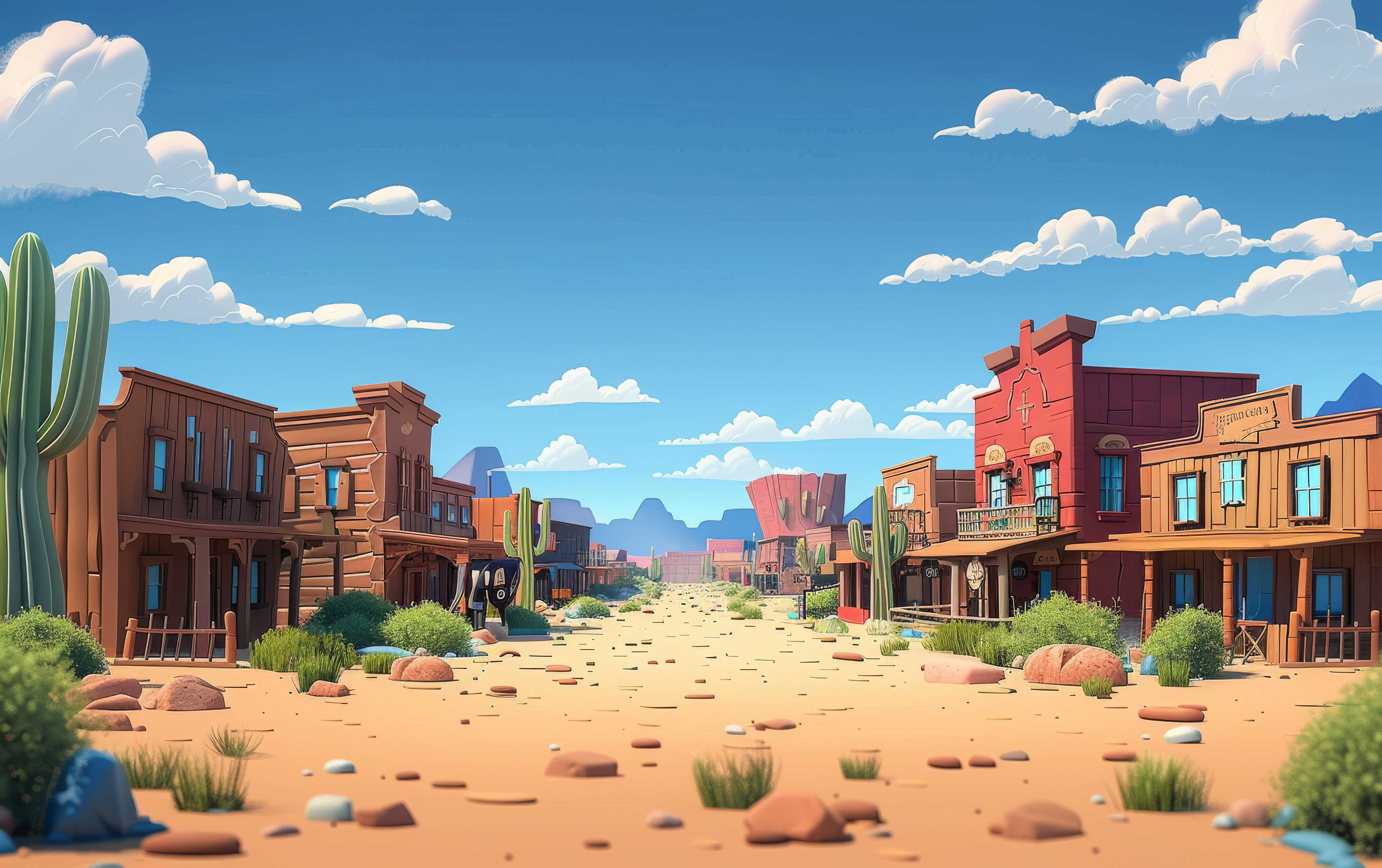 Wild West Cartoon Backgrounds Series 7 | 200+ 2D Saloon Western ...