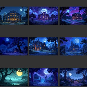 Gothic Backdrops, Goth Cartoon Backgrounds, Spooky Cartoon ...