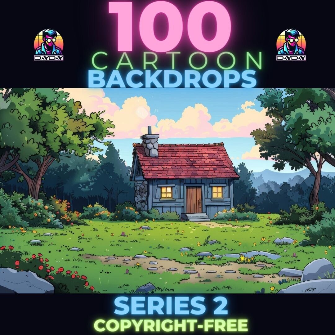 100 Cartoon Backgrounds, 5K, High-resolution Backdrops, Animator Images ...