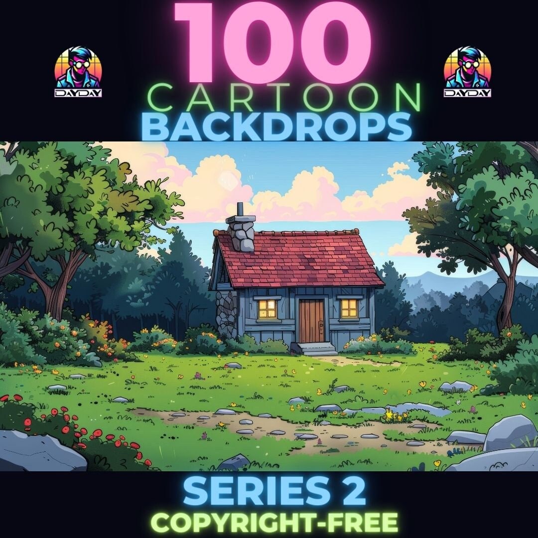 100 Cartoon Backgrounds, 5K, High-resolution Backdrops, Animator Images ...