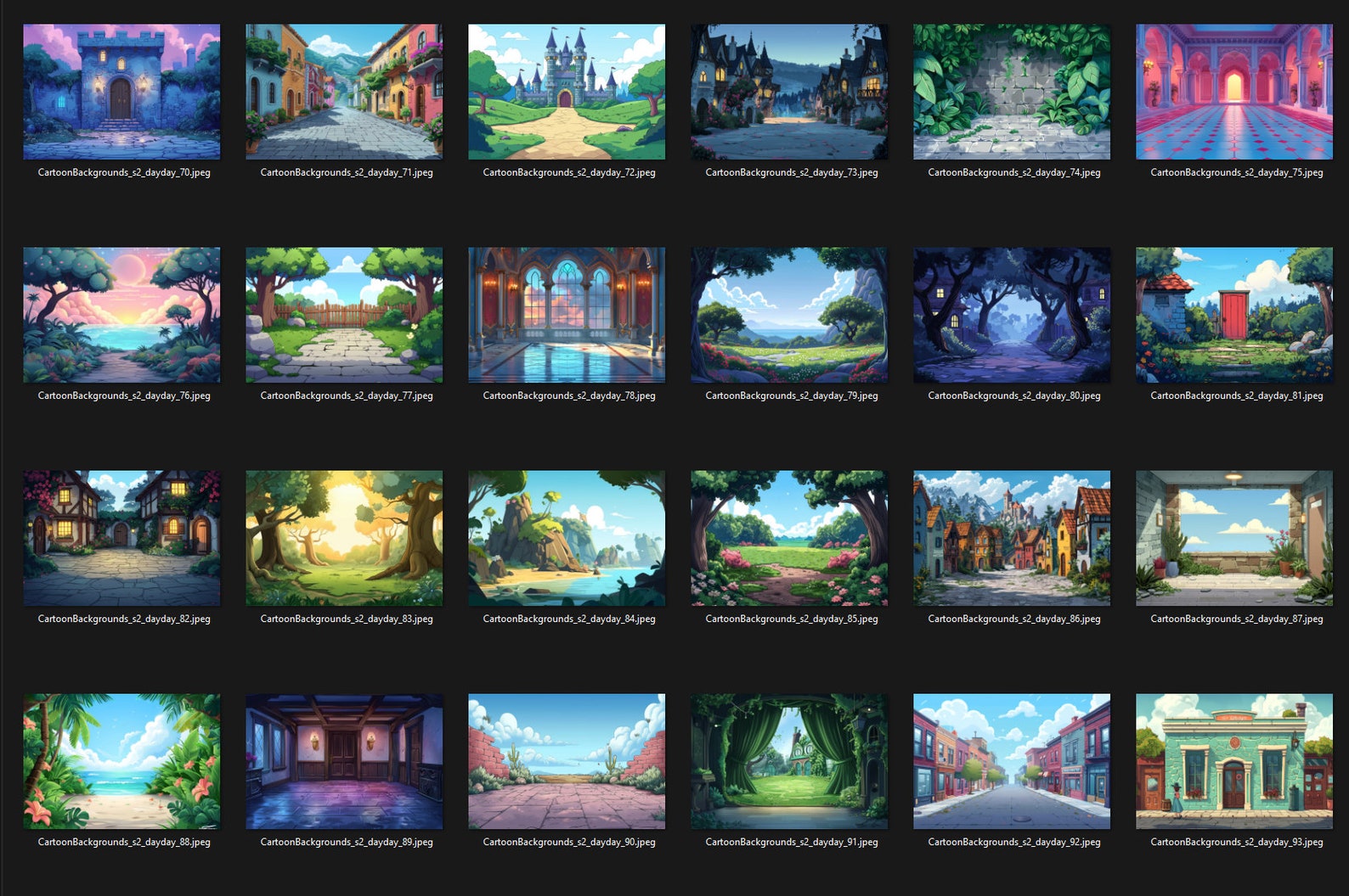 100 Cartoon Backgrounds, 5K, High-resolution Backdrops, Animator Images ...