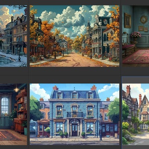 Victorian Era Cartoon Backdrops Series 8 - 19th Century Brtitain ...