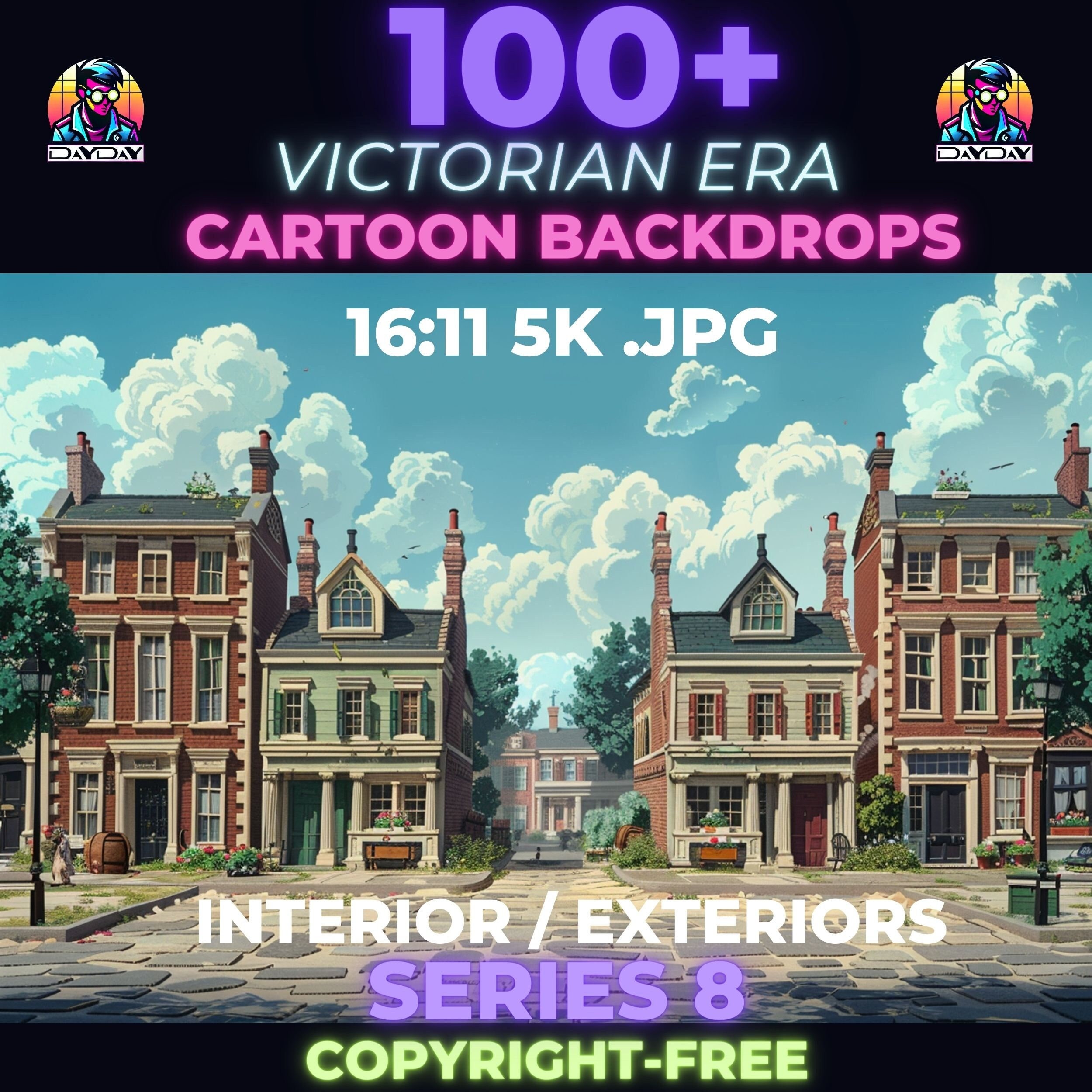 Cartoon Backdrops Series 8 Victorian Era 19th Century Brtitain England ...