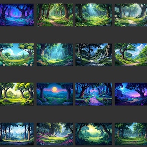 Enchanted Forest Cartoon Backgrounds Bundle | 250+ High-resolution 5K ...