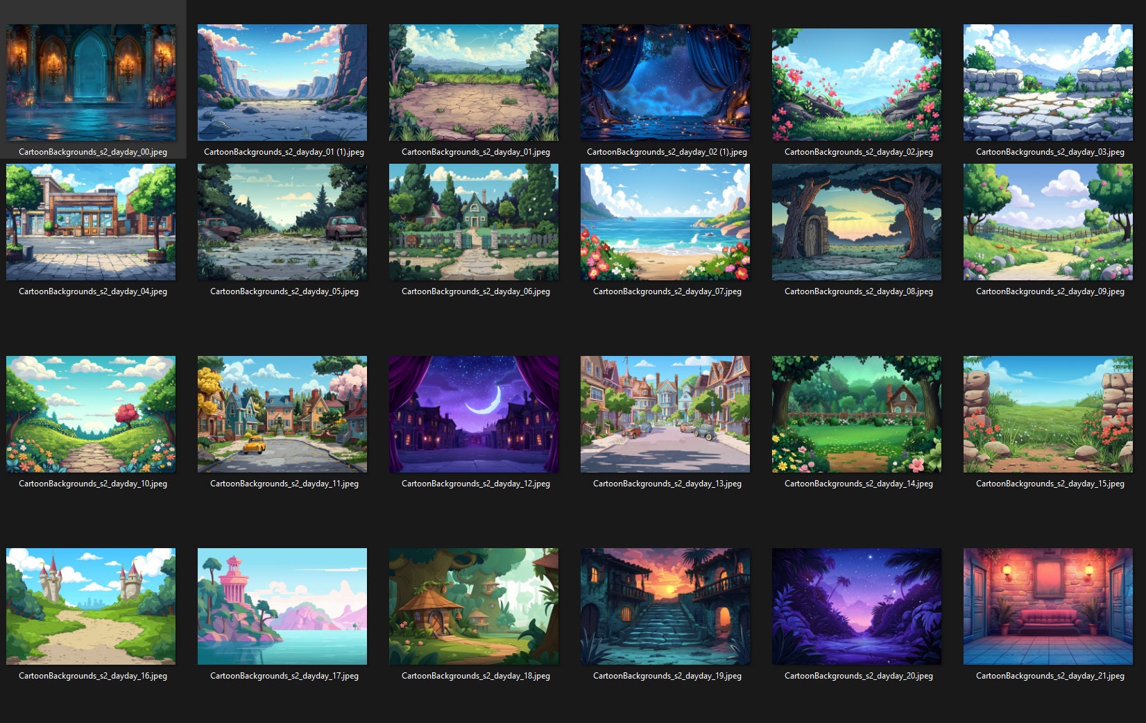 100 Cartoon Backgrounds, 5K, High-resolution Backdrops, Animator Images ...