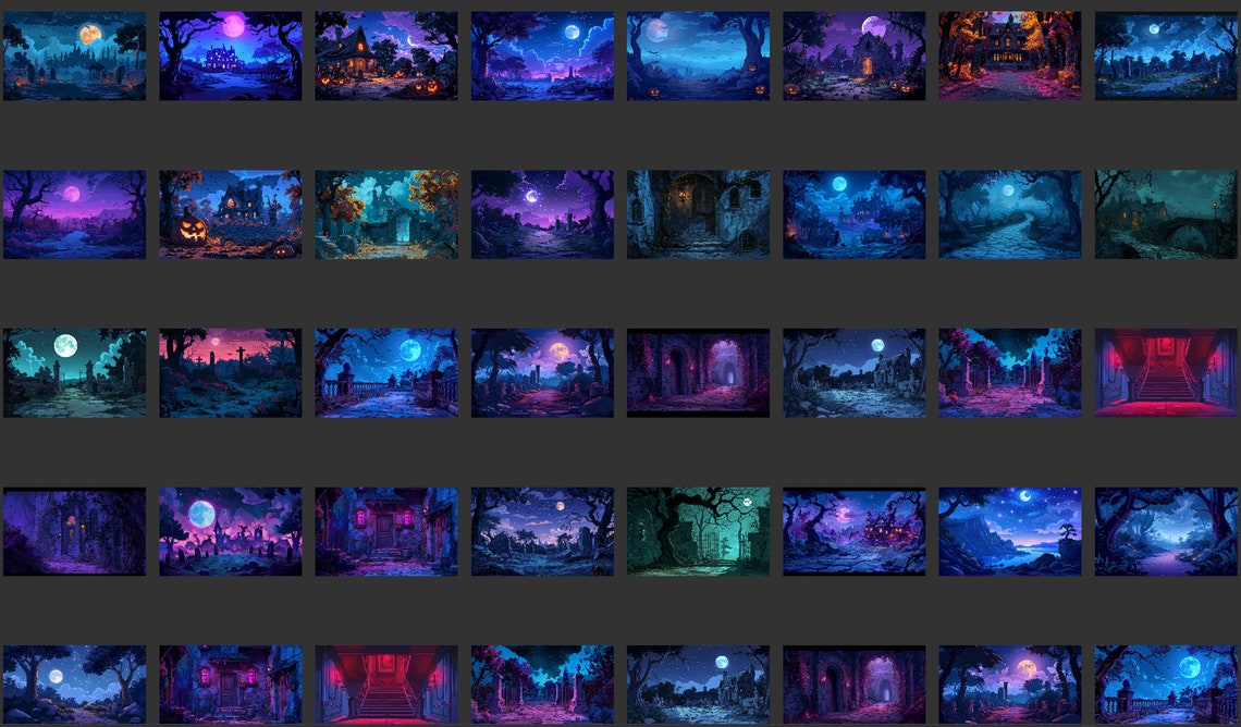 200 Cartoon Backdrops Series 3 Haunted Mystical Supernatural 2D ...