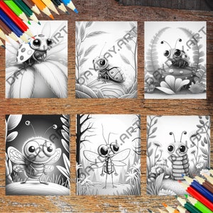 20 Cute Bug Coloring Pages | Instant Download PDF | Digital File ...