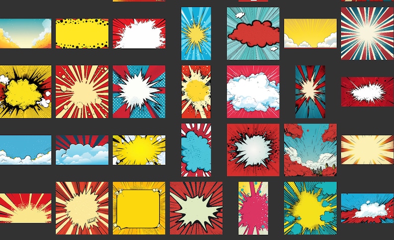 Comic Book Text Backdrops, Graphic Novel Style Background, Ideal for ...