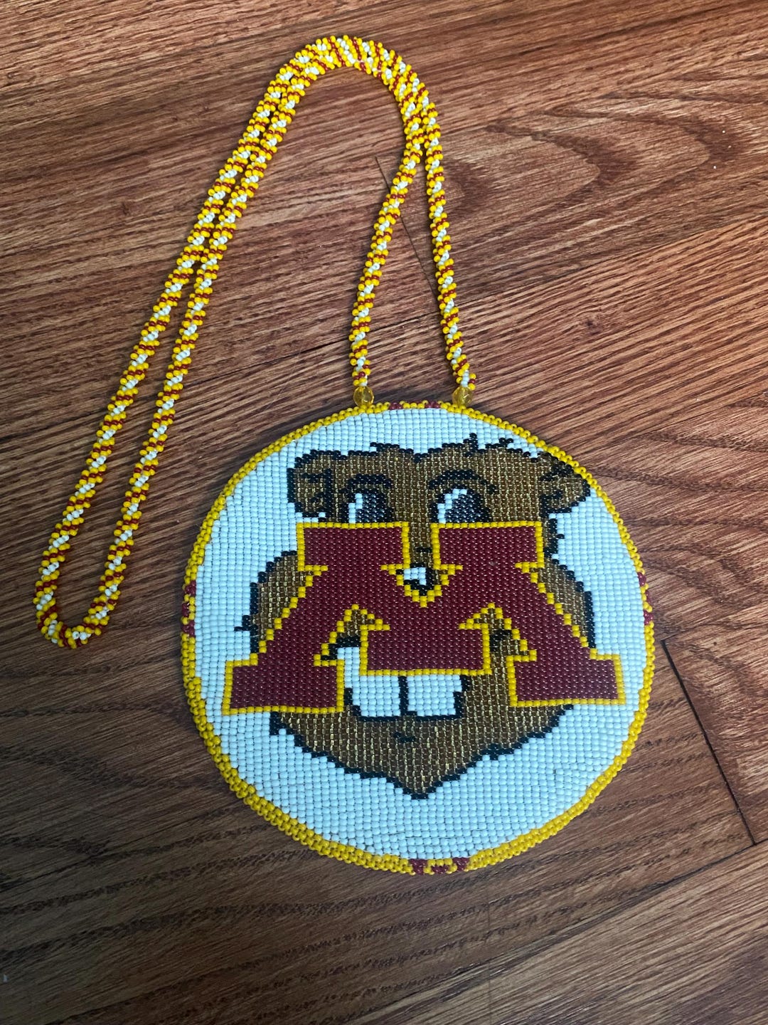 Hand Loomed Gopher Medallion - Etsy