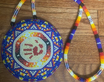 Beaded Quill Ringed Medallion - Etsy