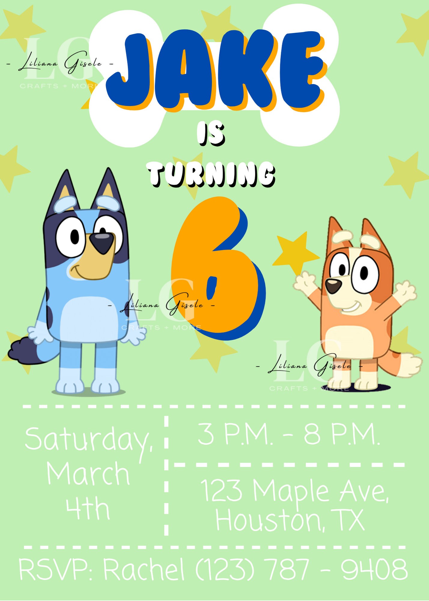 Custom Bluey DIGITAL Birthday Invitation - Etsy