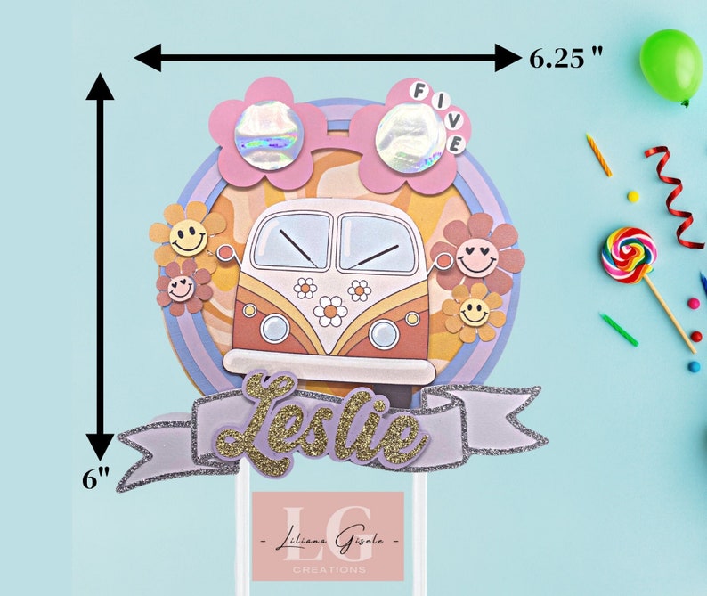 Retro Cake Topper - Etsy