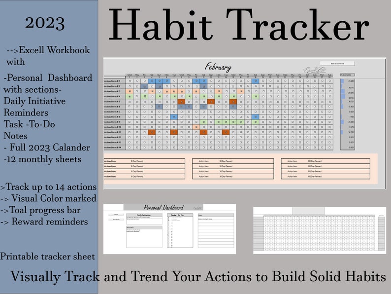 2023 Habit Tracker - Etsy