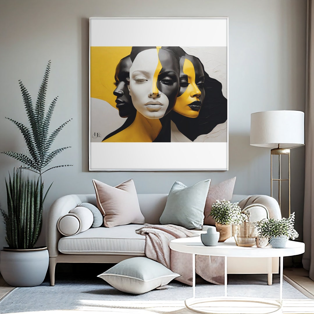 Identity Mosaic: A Celebration of Humanity Poster | Black and Yellow ...