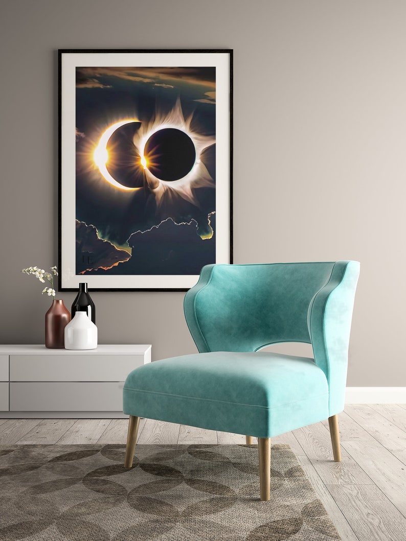 Solar Eclipse 2024 Poster - Celestial Artwork | Space Enthusiasts | 600 ...
