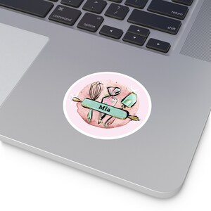 Personalized Baker Sticker, Chef Sticker, Round Bakery Sticker, Gift ...