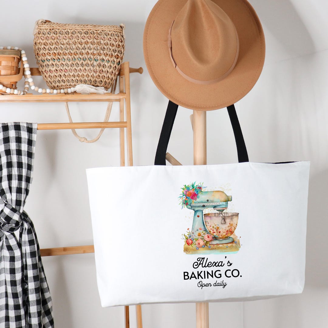 Personalized Baking Tote Bag, Custom Baker Tote Bag, Baking Mom ...