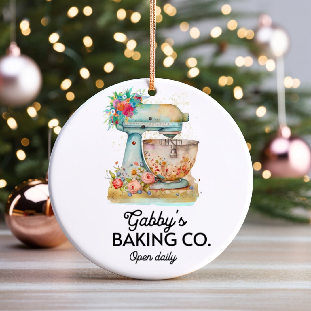Custom Bakers Ornament, Personalized Christmas Ornament, Gift for Baker ...