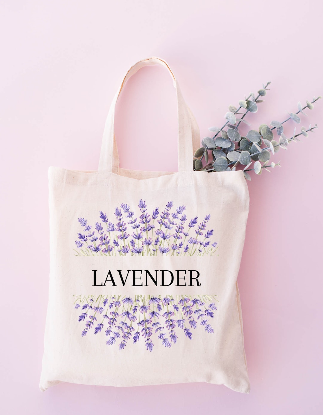 Lavender Tote Bag, Gift for Lavender Lovers, Cotton Canvas Tote Bag ...