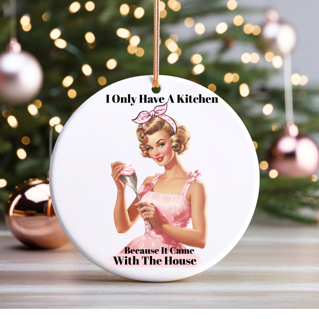 Retro Kitchen Christmas Ornament, I Don't Cook Ornament, Funny ...