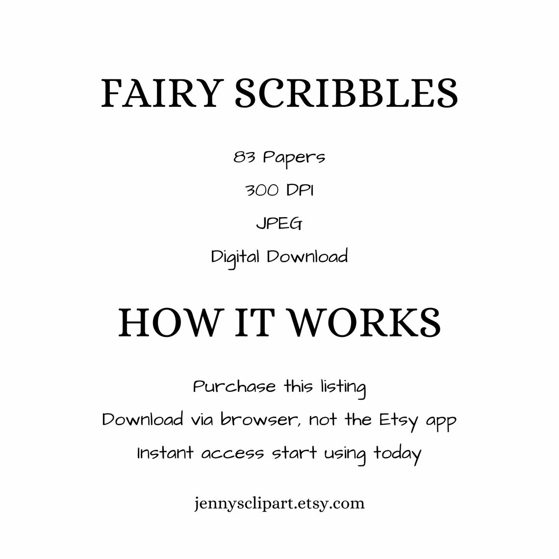 Enchanted Fairy Scribbles Vivid Fairyland, Fantasy Paper Collage Papers and Vintage Ephemera ...