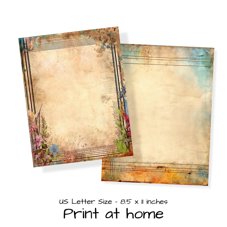 Boho Border Papers Journaling Papers, Boho Journal, Printable ...