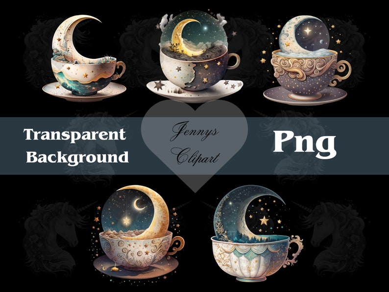 Divine Tea Time Digital Download Clipart Bundle Tea Cups - Etsy