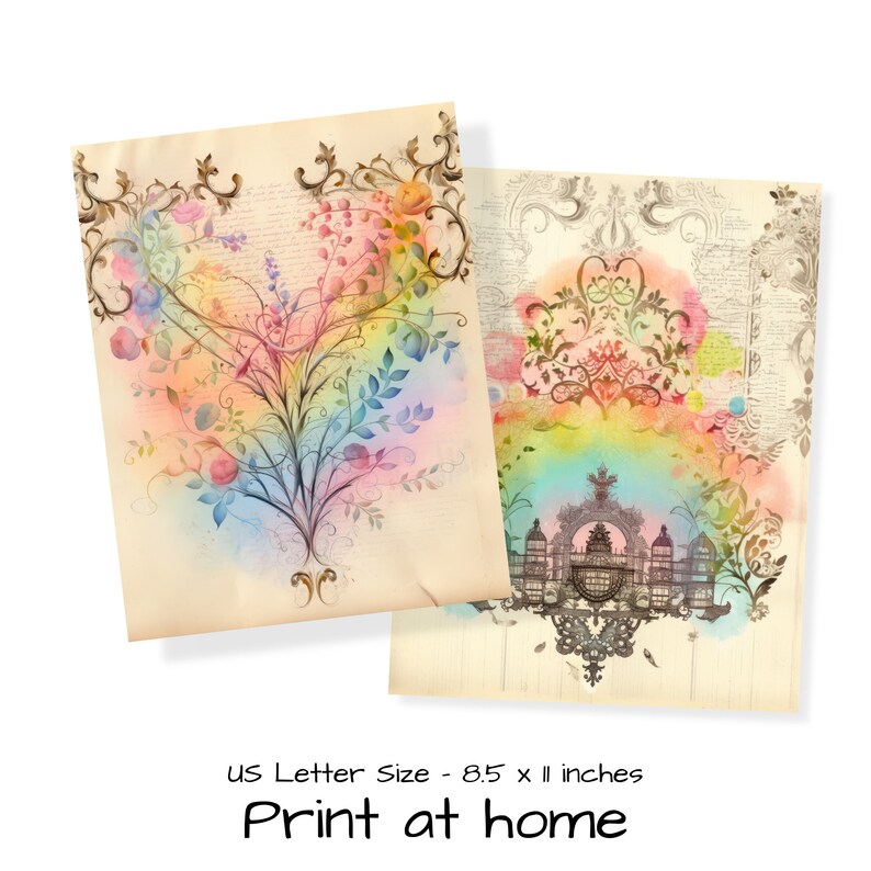 Enchanted Fairy Scribbles Vivid Fairyland, Fantasy Paper Collage Papers ...