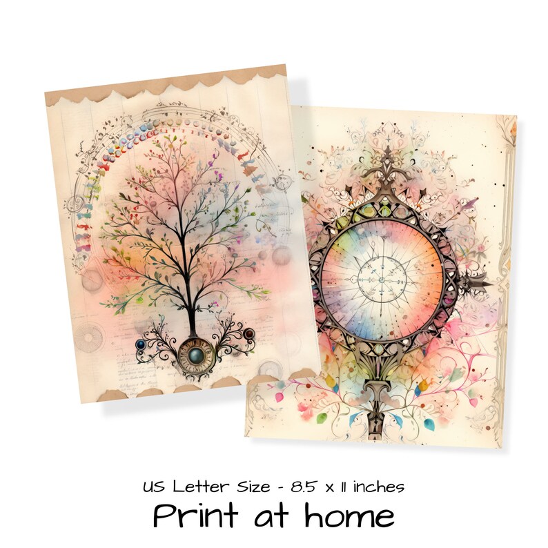 Enchanted Fairy Scribbles Vivid Fairyland, Fantasy Paper Collage Papers ...