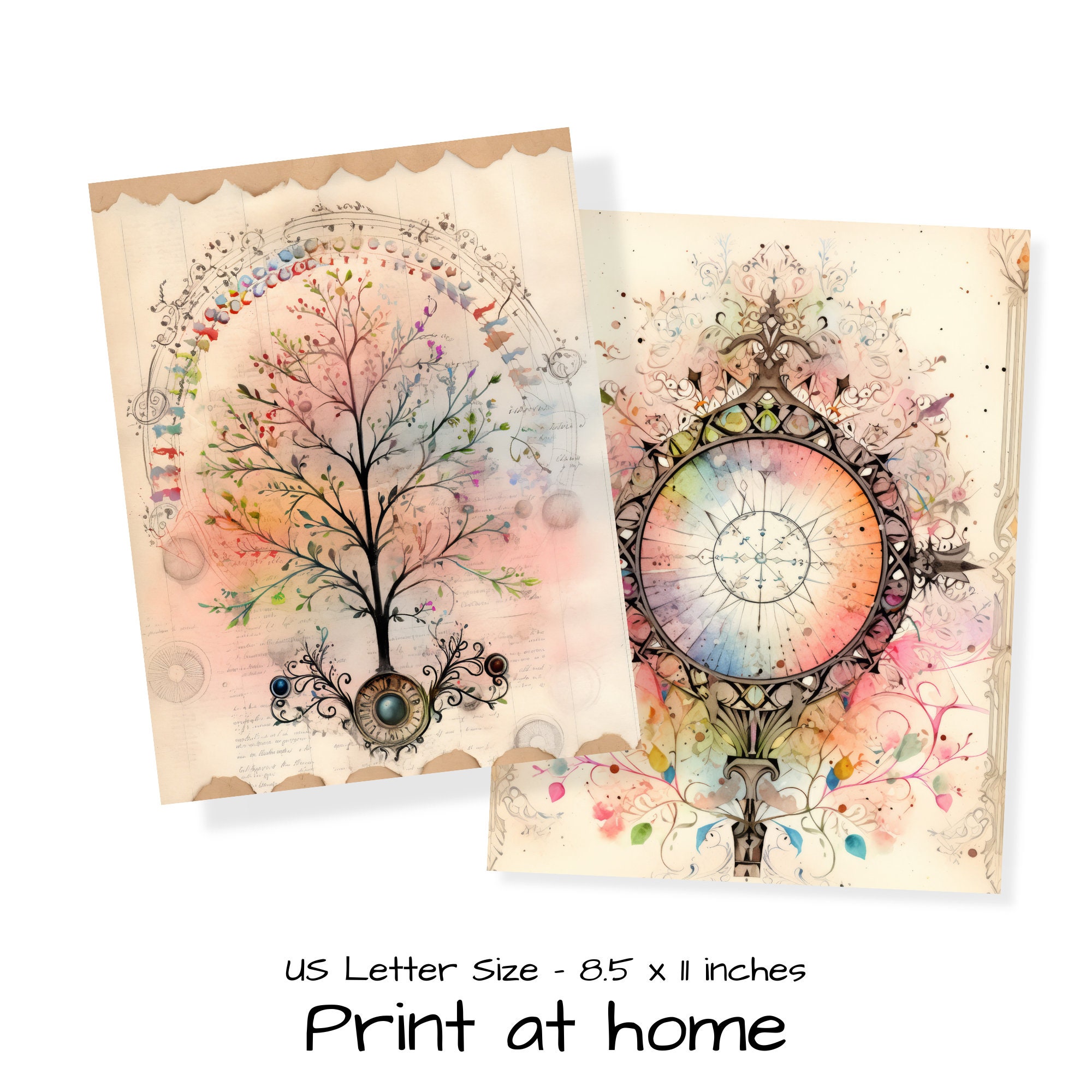 Enchanted Fairy Scribbles Vivid Fairyland, Fantasy Paper Collage Papers ...