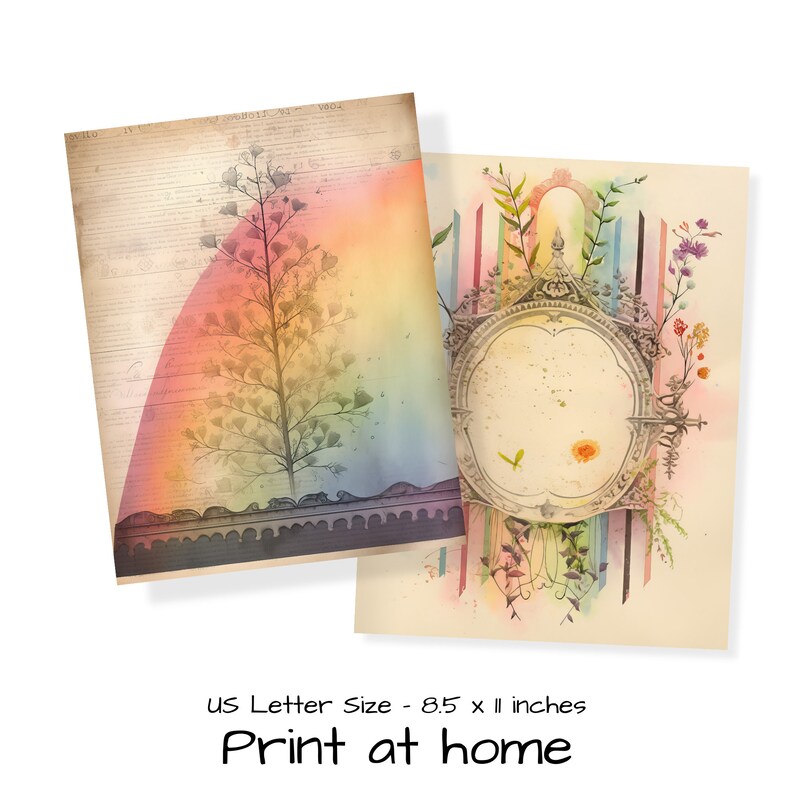 Enchanted Fairy Scribbles Vivid Fairyland, Fantasy Paper Collage Papers ...