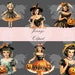 Cutie Clip Art Vintage Halloween Girls Halloween Png - Etsy