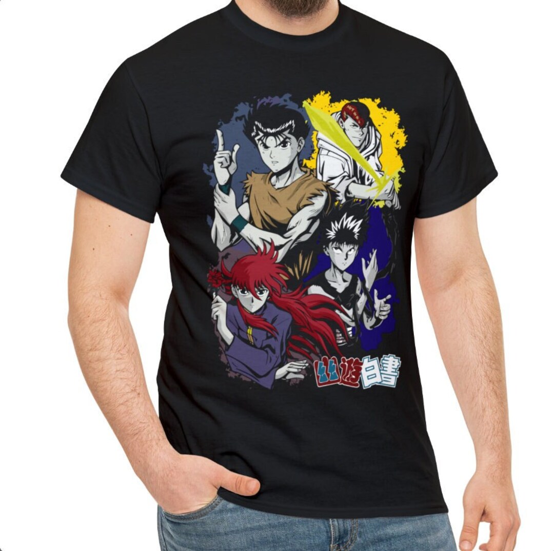 Vintage Anime Shirt, Anime Fans Shirt, Yusuke, Hiei, Kurama and Kazuma ...