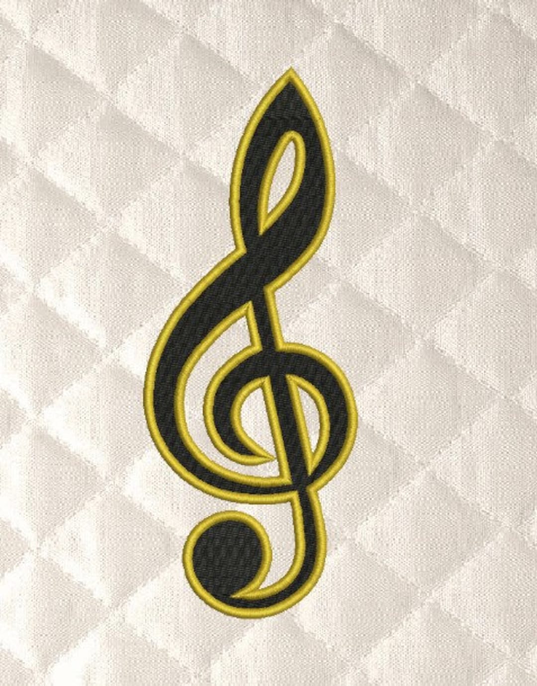 MUSICAL NOTES Embroidery Design 3 SIZES Instant Download - Etsy