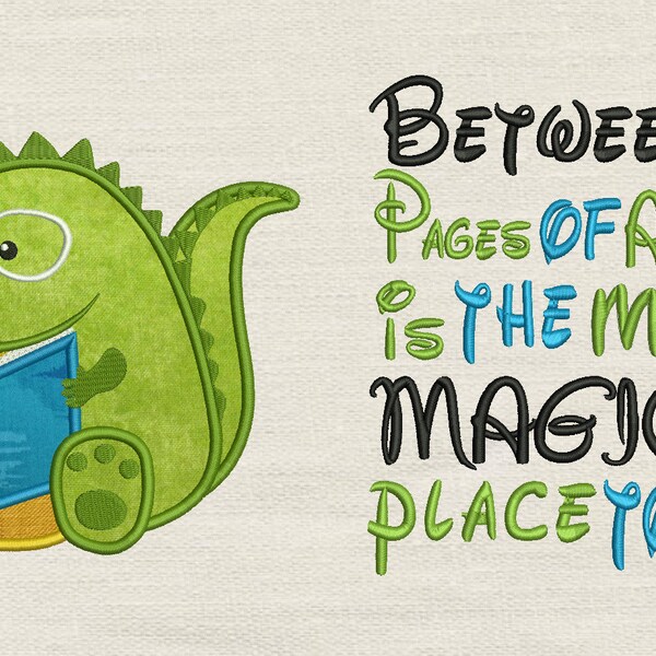 Reading Embroidery Design - Etsy