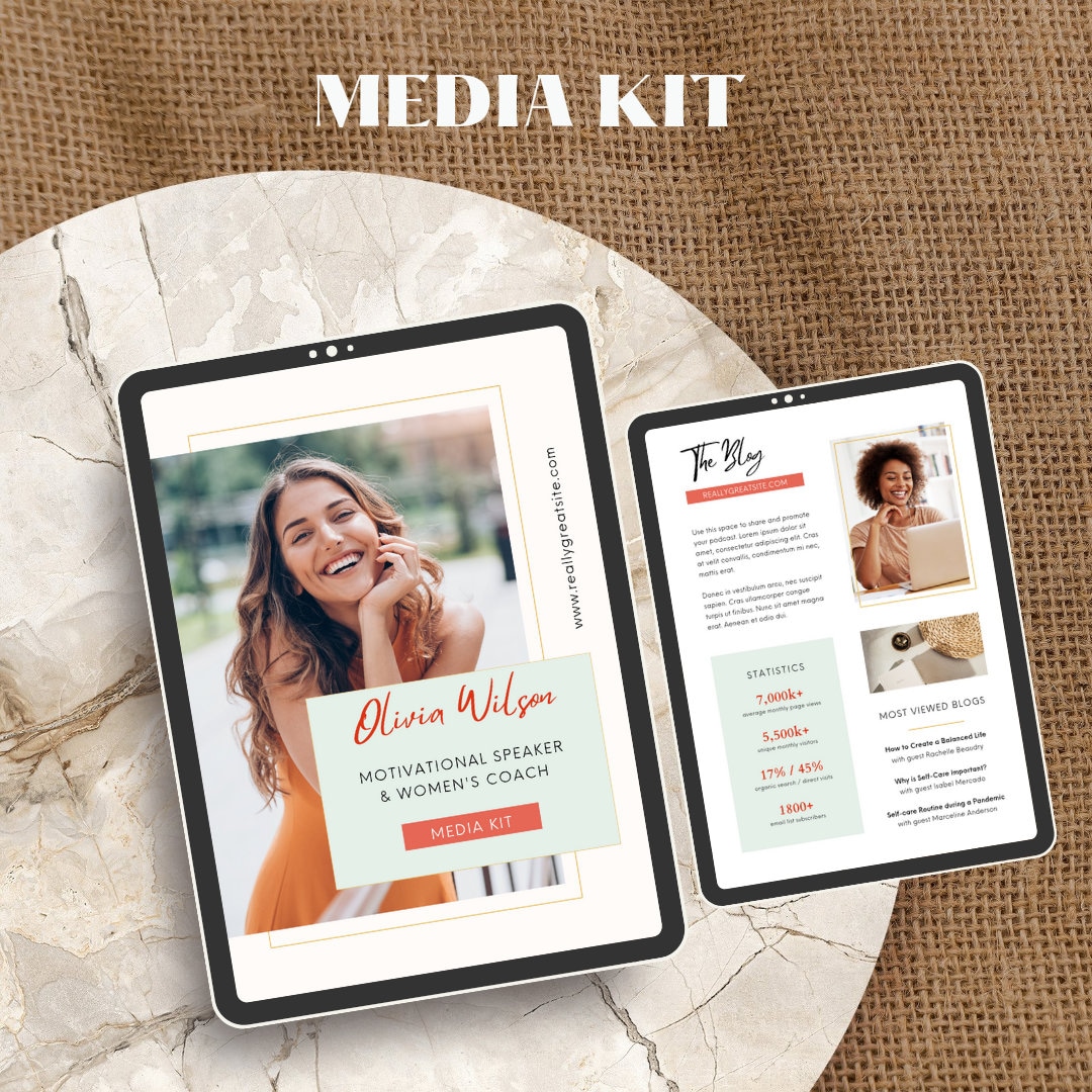 Social Media Kit, Media Kit Template, Influencer Media Kit, Content ...