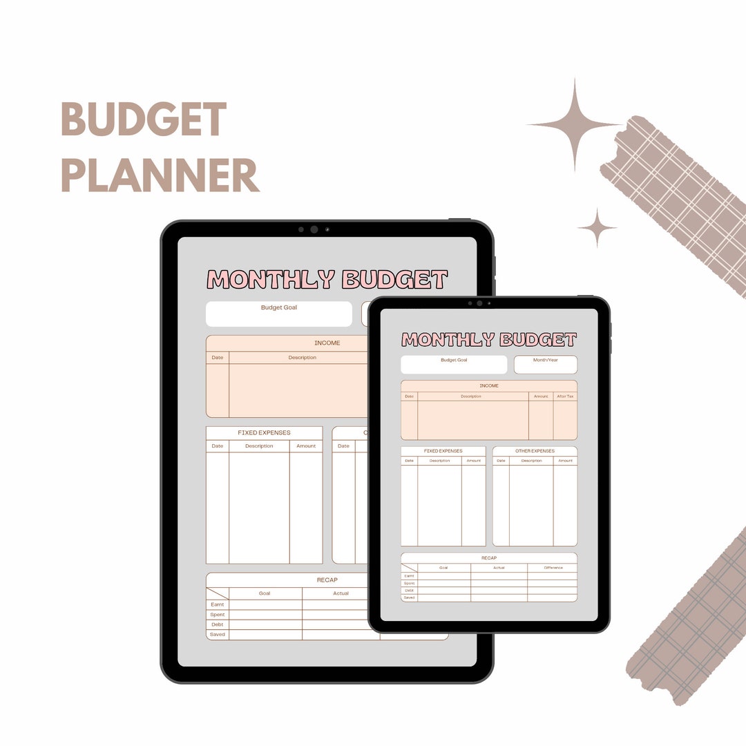 Monthly Budget Planner, Expense Tracker, Budget Tracker, Income Tracker ...